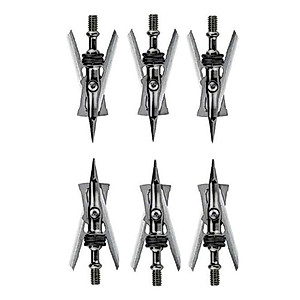Fay Outdoor Sport 100 Grain Hunting Broadheads Mechanical for Compound Recurve Bow Arrows and Crossbow Bolts with Two Blades (12 PK)