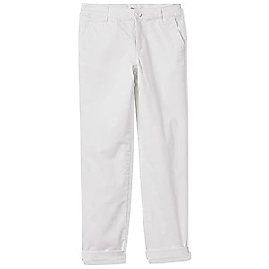 Amazon Essentials Women's Mid-Rise Slim-Fit Cropped Tapered Leg Khaki Pant, Bright White, 12