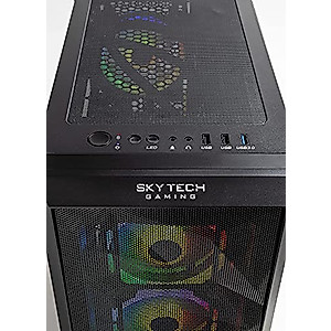 Skytech Chronos Mini Gaming PC Desktop - AMD Ryzen 5 3600 3.6GHz, GTX 1660 Super 6G, 16GB DDR4 3000, 500GB SSD, AC WiFi, Windows 10 Home 64-bit, Black