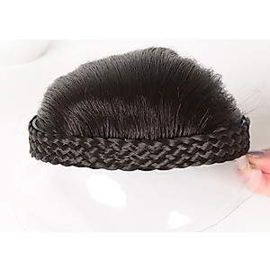 Sroyie Stylish Front Hair Bangs Headband, Clip in Hair Bangs Hairpiece,Wig Headband Braids Hair Accessories, for Daily