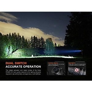 Fenix PD36R V2.0 1700 Lumen Rechargeable Flashlight, USB-C Tactical Duty Light with Battery, and LumenTac Organizer