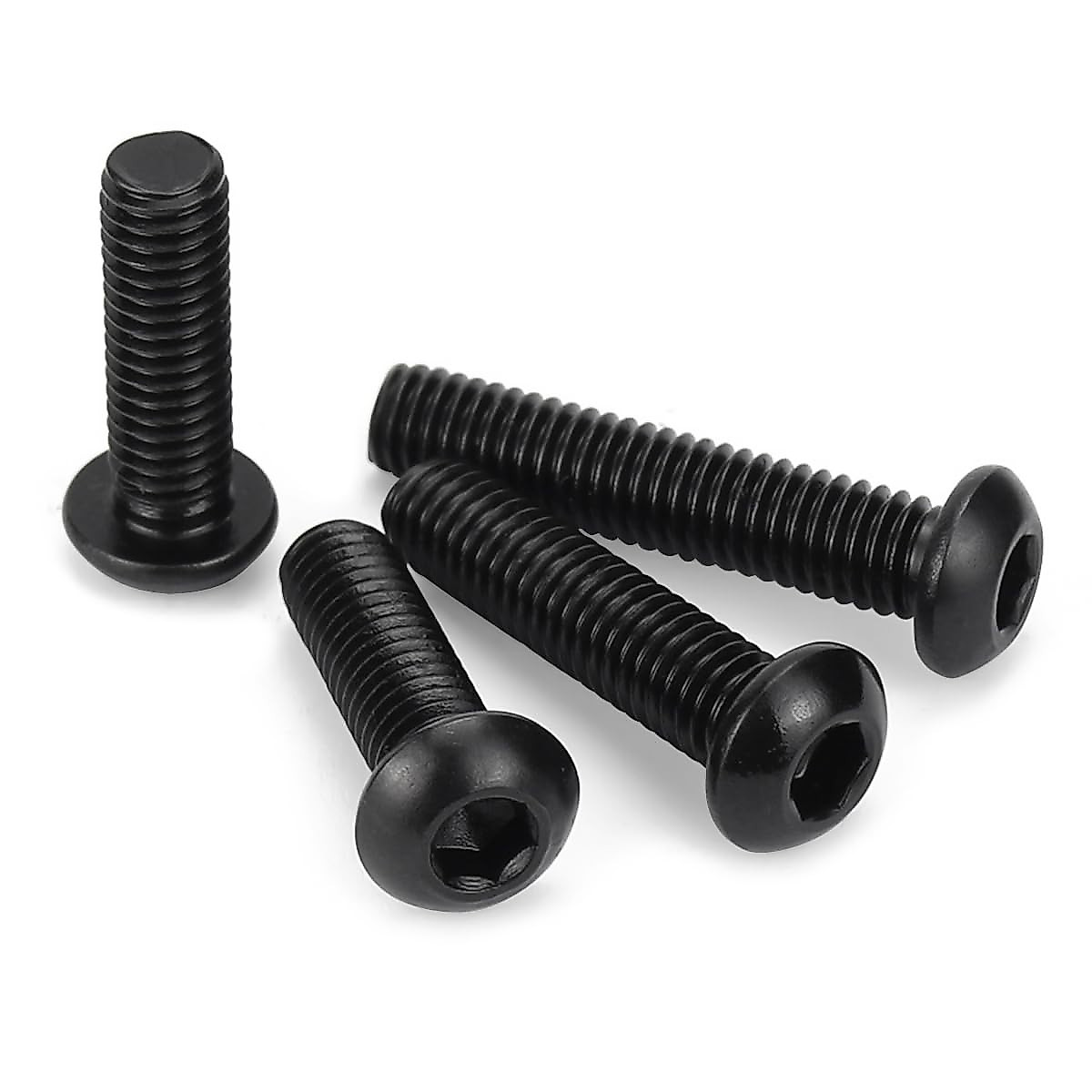 YALOK M6 x 25mm Hexagon Screw Bolt, 14PCS Button Head Allen Key Screws, Carbon Steel Round Head Machine Screws Bolts Hexagon Screws, Universal Vehicle Accessories for Bicycle Motorcycle Car