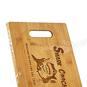 11inch Shark Charcuterie Board | Handmade Cutting Boards | Bamboo Board | Laser Engraved | Sharkcootie Cutting Board Shark Board
