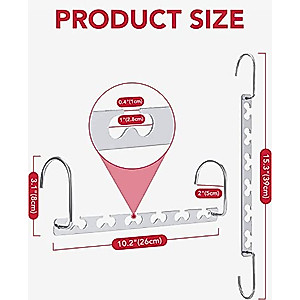 RAbrand Metal Magic Hangers Clothes Hangers Closet Space Saving Hanger Wardrobe Clothing Hanger Organizer Cascading Hangers Stainless Steel Hangers Updated Hook Design