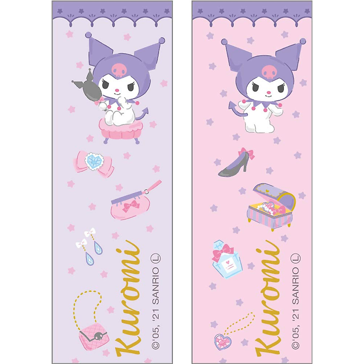 Tee's Factory Sanrio Happiness Girl Kuromi Bamboo Chopsticks Set of 2, 8.3 inches (21 cm)