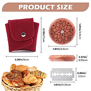 homfanseec Bread Lame Dough Scoring Tool, Bread Lame Cutter for Homemade Sourdough Bread Bakers, Sourdough Bread Scorer Slashing Tool Cutting Bread Scoring Knife Razor Cutter Wooden Bakers Lame