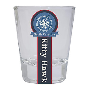 Kitty Hawk North Carolina Nautical Souvenir Round Shot Glass