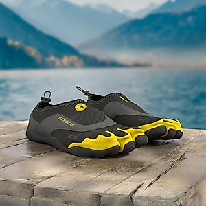 Body Glove mens 3t Cinch-m Water Shoe, Black/Yellow, 11 US
