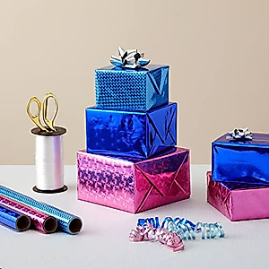 Wrapping Paper Holographic Foil Gift Wrap 17.3 x 200 In Per Roll (73 Sq Ft Total) 3 Designs