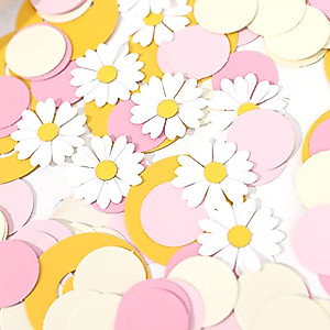 Smile Daisy One Groovy Baby Confetti - Flower Child Confetti Decor, Two Groovy Baby Daisy Cake Smash Favor, Daisy Smile Table Confetti, Flower Power Theme Party Supplies