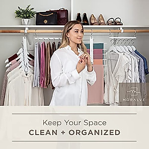 MORALVE Space Saving Hangers Bundle (White)