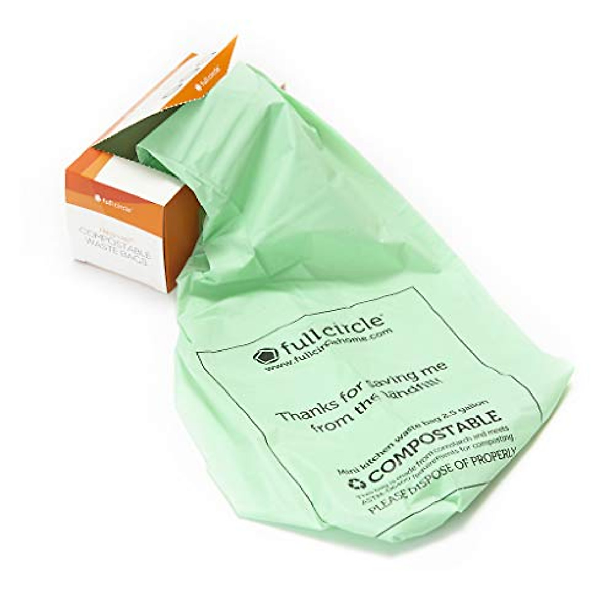 Full Circle Fresh Air Biodegradable Compost Bags, 2.5 Gallon / 25 Count, Original Scent (Pack of 2)