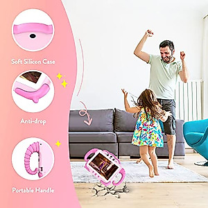 Kids Tablet 7 inch Tablet for Kids Toddlers 64GB Toddler Tablet with Case WiFi Dual Camera, Kids Android Learning Tablet Kids Software Installed Parental Control for Boys Girls YouTube Netflix