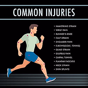 HARUTO Kinesiology Sports Tape, for Pain Relief Strong Support, Therapeutic Tape Physio for Athletic Sports Recovery, 20 Precut 10¢®¡¾ Strips (Sensitive Black for Novice)