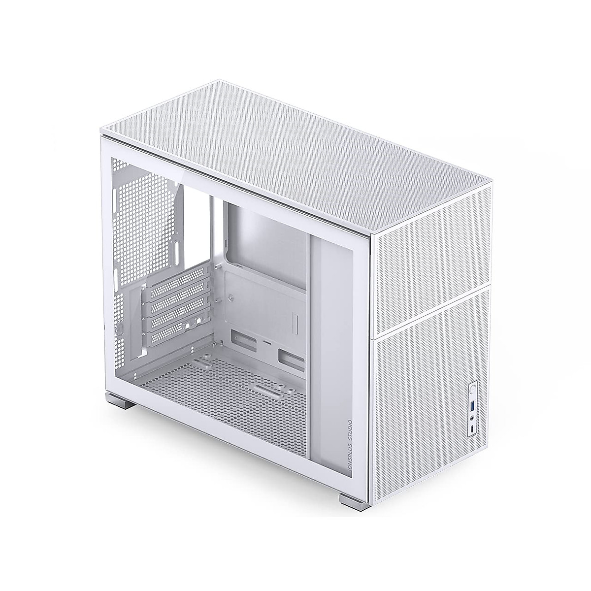 JONSBO D31 MESH White Micro ATX Computer Case, M-ATX/ITX Mainboard/Support RTX 4090(335-400mm) GPU 360/280AIO,Power ATX/SFX: 100mm-220mm Multiple Tool-Free Design,White
