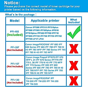 LCL Compatible Ink Cartridge Replacement for Canon PFI102 PFI-102 PFI102MBK PFI-102MBK 0894B001 IPF500 IPF510 IPF600 IPF605 IPF605plus IPF610 IPF610plus IPF650 IPF700 IPF710 IPF655(2-Pack MBK)