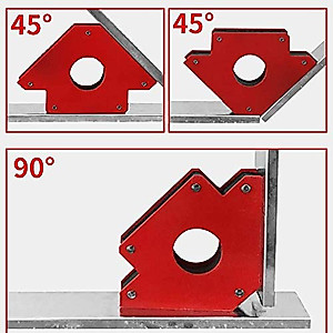 4.7" Welding Magnetic Holder and Positioner, 25lbs Strong Hold, 2 Pack Welding Magnet in Welding Soldering, 45/90/135 Degrees Corner Magnet, Metal Working Tools and Equipment