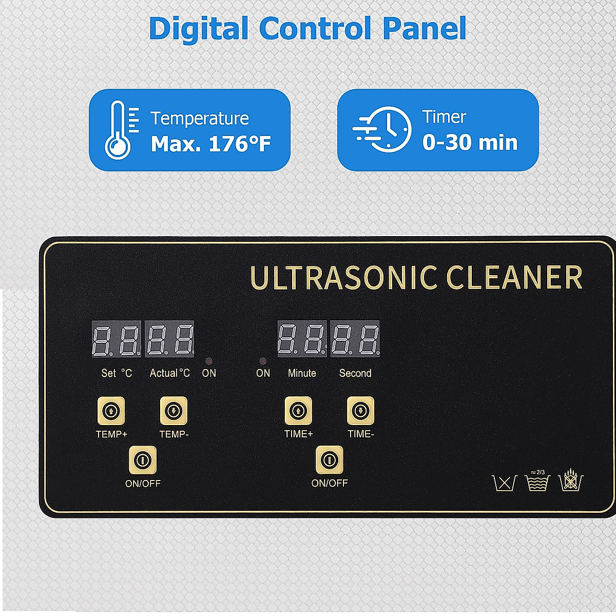 Aprafie Ultrasonic Cleaner, 360W 15L Ultrasonic Jewelry Cleaner Machine with Digital Timer Heater and 304 Stainless Steel for Dentures Glass Industrial Parts Carburetor Circuit Board