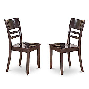 East West Furniture Capri 6 Piece Kitchen Table & Chairs Set Contains a Rectangle Table and 4 Dining Room Chairs with a Bench, 36x60 Inch, Cappuccino