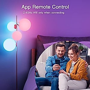 Ghome Smart Light Bulbs, A19 E26 Color Changing Led Bulb Works with Alexa, Google Home, App & Voice Control, 2.4Ghz WiFi Only, 800 Lumens,Dimmable RGB Warm White 2700K Smart Home Lighting, 4 Pack(WB4)