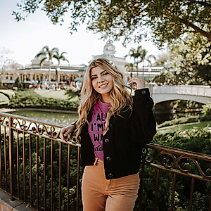 Women Y'all Think I'm Mean Wait Till I Don't Like You Funny Graphic Saying Short Sleeves Shirt Comfy Novelty Print Casual Clothes, Purple S