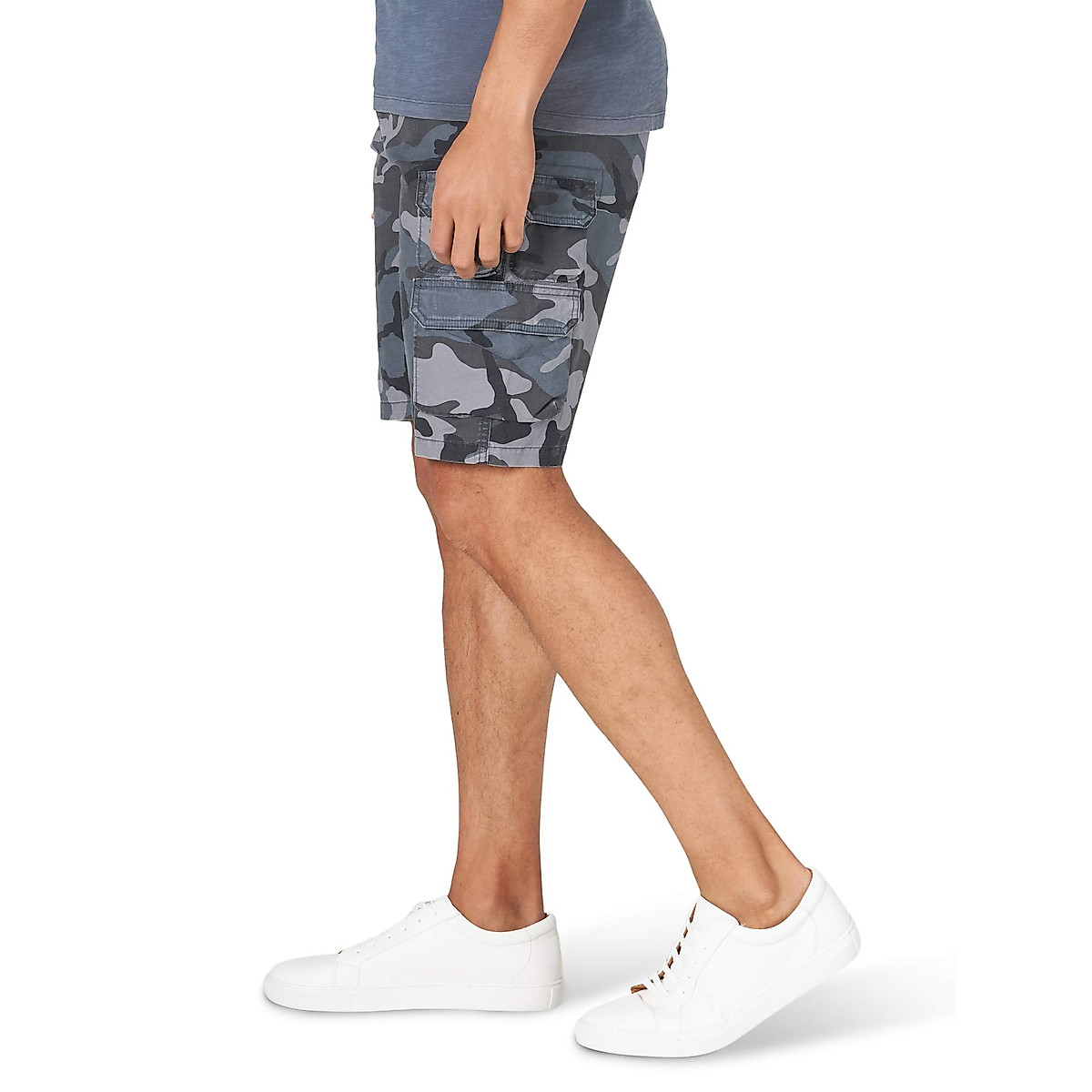 Wrangler Authentics Men's Stretch Twill Cargo Shorts, Turbulence Camo, 44