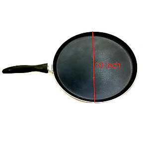 Aluminium Non Stick Dosa Pan Induction base Dosa Tawa Chapati Pan With Handle And Free One Scrubber And One Wooden Spatula (3mm)