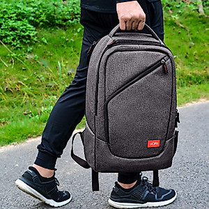 VORI Game Elite Traveling Backpack for Nintendo Switch and Switch OLED Model 2021, Portable Carrying Storage Bag for PS4 Slim and Xbox ONE, Protective Design for Home Storage and Travel, Grey