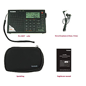PL-310ET FM Stereo/SW/MW/LW World Band PLL DSP Radio Black