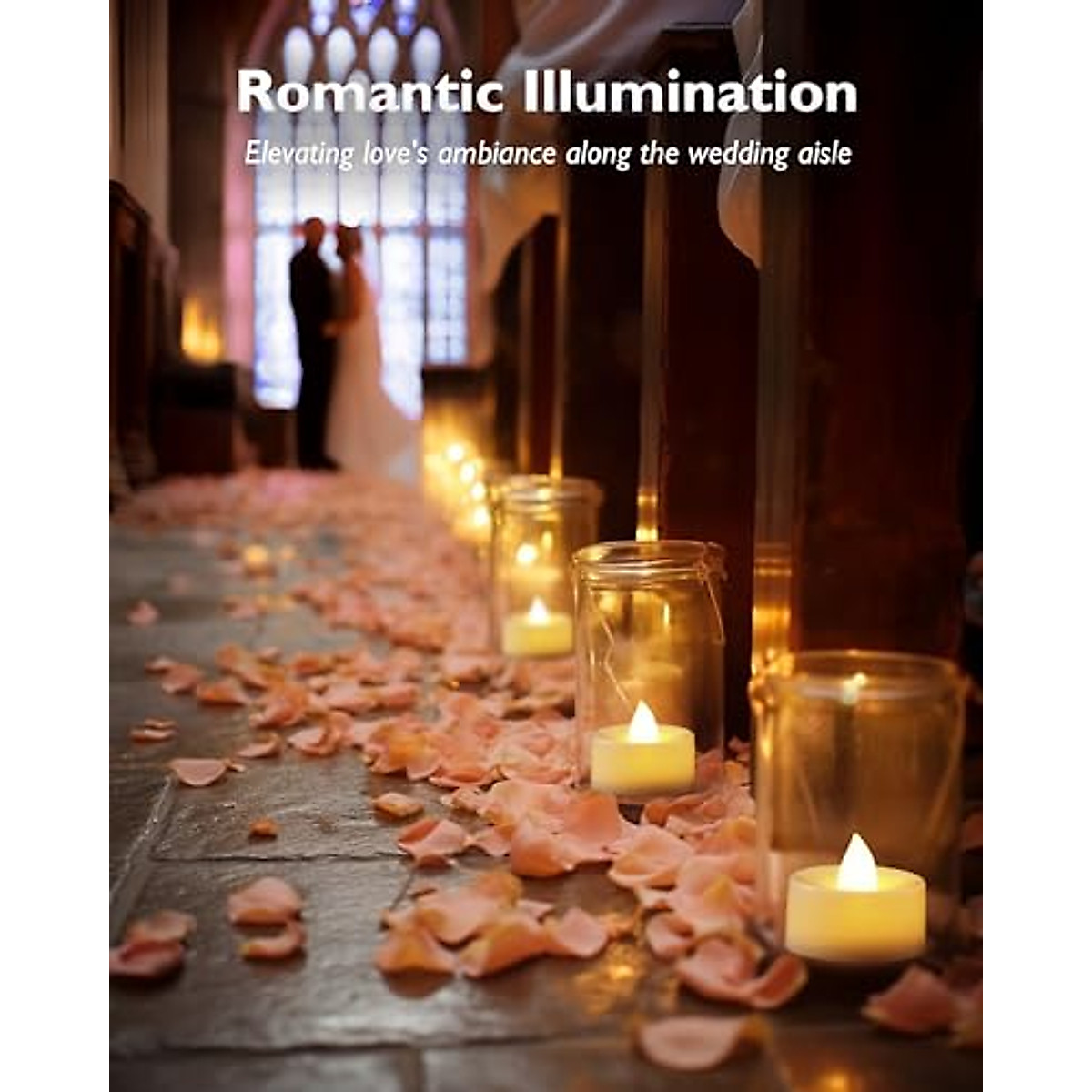 Homemory Value 100Pack Flameless LED Candles Tea Lights Battery Operated, 200+Hours Electric Fake Candles Tealights for Votive, Halloween, Pumkin, Ofrenda, Diya, Table Decor, Funeral, Christmas