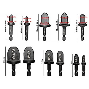 Copper Swaging Tool HVAC Drill, 11 Pcs HVAC Pipe Expander Tool Air Conditioner Manual Copper Pipe Swage Expander Drill Bit with 1/4'' 3/8'' 1/2'' 5/8'' 3/4'' 7/8'' Bits