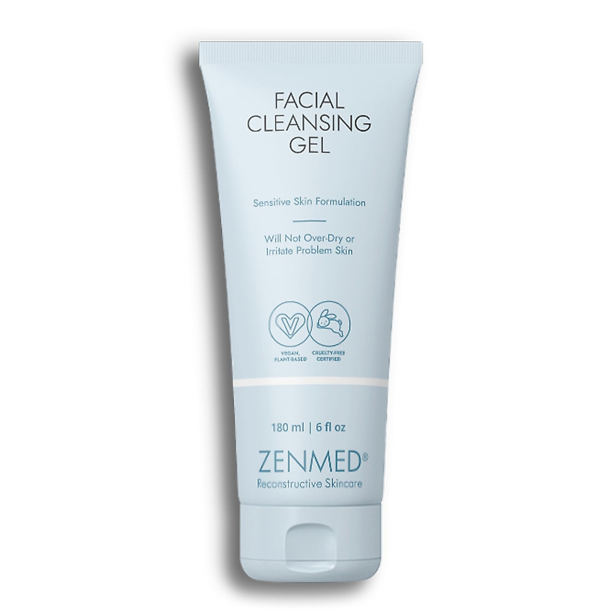 ZENMED Gentle Facial Cleanser 6 oz for Women and Men - All-in-One Cleanser Face Wash | Hydrating Cleanser & Gel Cleanser for Sensitive Skin | Natural, Organic Facial Wash - USA Made