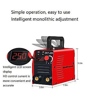 EinNana Welder Machine 110V/120V,Stick MMA Welding Machine IGBT Smart VRD Hot Start with Welding pliers 、Ground Wire、mask 、gloves and 5 welding rods .fits Below 3.2mm Welding rods.