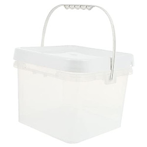 Cabilock Wit L Fresh Bucket Pail Freezer Jam for Handheld Ice Reusable Containers Keeping Homemade Pp Cream Dessert Food-grade Handle Refrigerator Holder Organizer Tank Tub Square with