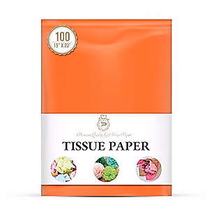 Brand New Orange Bulk Tissue Paper 15 Inch x 20 Inch - 100 Sheets-Flexicore Packaging
