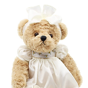 oitscute Teddy Bears Baby Cute Soft Plush Stuffed Animal Toy for Girl Women 16" (White Lace)