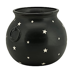 10 Strawberry Street Heritage Halloween Witches Cauldron Bowl, 7.25", Matte Black