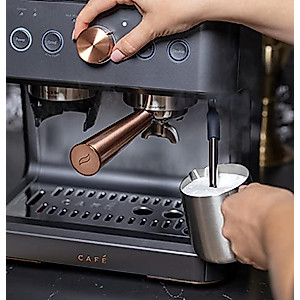 Café Bellissimo Semi Automatic Espresso Machine + Milk Frother | WiFi Connected| Built-In Bean Grinder, 15-Bar Pump & 95-Ounce Water Reservoir | Matte Black, C7CESAS3RD3