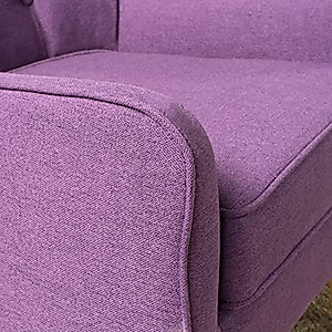Christopher Knight Home Felicity Mid-Century Fabric Arm Chair, Purple