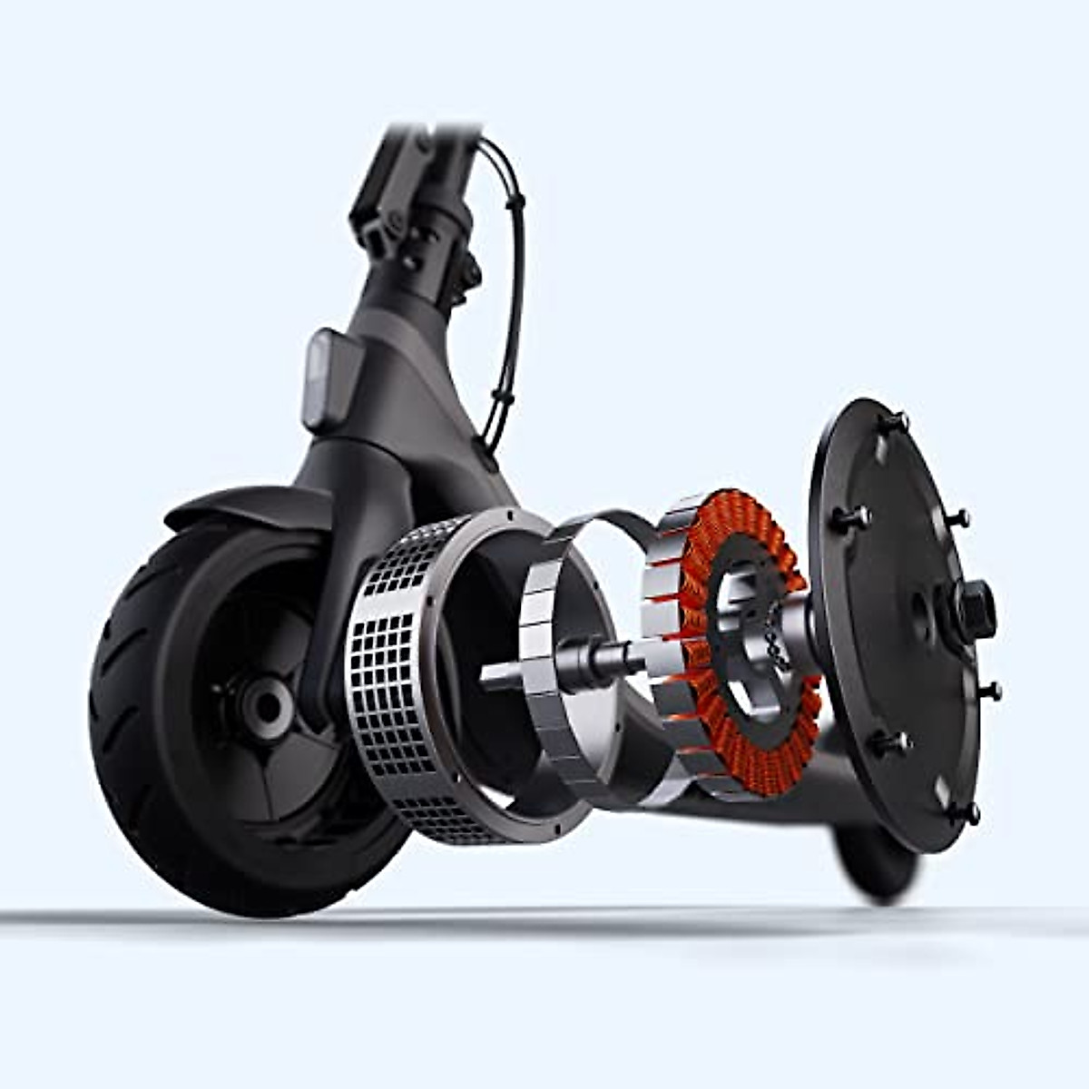 Segway Ninebot E2 Electric KickScooter- 250W Brushless Motor, Up to 15.5 Miles Range & 12.4 MPH, 8.1" Shock-Absorbing Tires, Electronic Drum Brake, Commuter E-Scooter for Adults and Teens