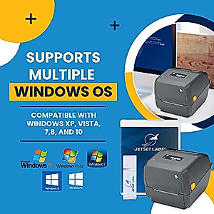 Zebra ZD421 Thermal Transfer Desktop Printer 203 dpi Print Width 4-inch USB Ethernet ZD4A042-301E00EZ | Includes JetSet Label Software