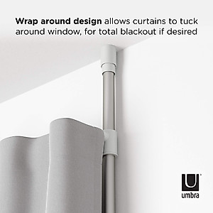 Umbra Anywhere Expandable Rod Curtain Rod and Room Divider (Metallic-Nickel)