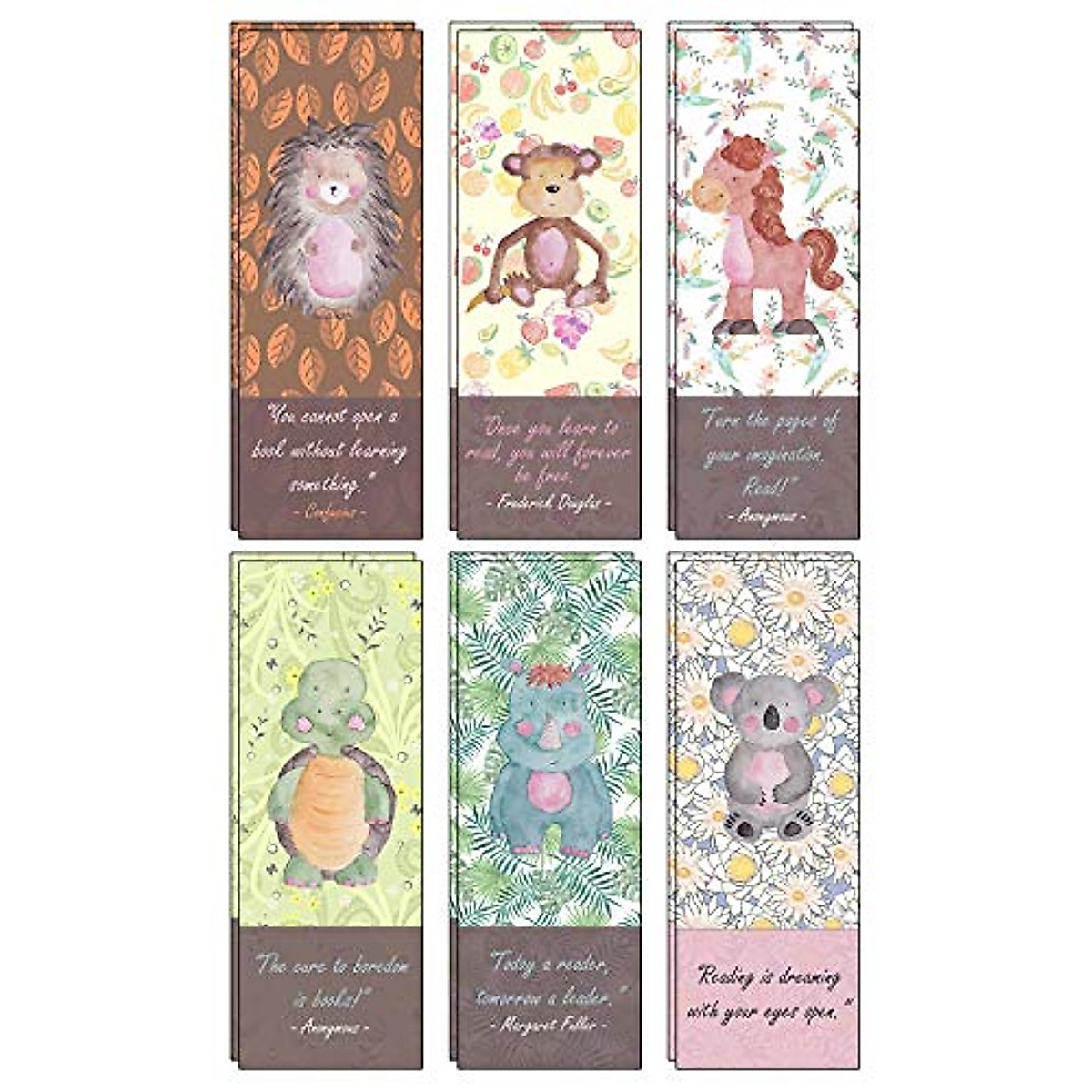 Simple Set of Bookmarks - 48 Recycled, Earth Friendly Bookmarks, Great for School Rewards or Little prizes