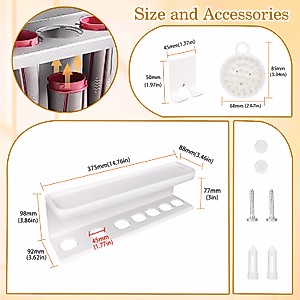 Yimerlen Airwrap Storage Holder Compatible with Dyson Airwrap Curling Iron Wall Mounted Storage Rack Holder for Home Organizer (with Comb) White