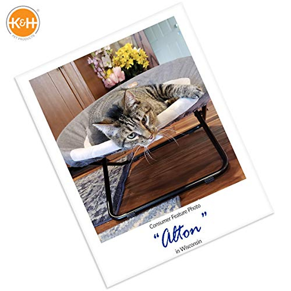 K&H PET PRODUCTS Elevated Cozy Cot Classy Gray Small 19 Inches