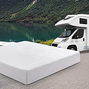 Hcore RV Mattress 10" Short King,Green Tea Medium Firm Memory Foam Mattress in a Box,Pressure Relief,Campers/Trailers/Trucks Mattress in a Box,CertiPUR-US Certified,Made in USA