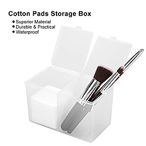 Plastic Craft Organizer Case, Nail Art Organizer - 2 Grids Nail Polish Glitter Powder Piece Cotton Swab Comestic Makeup Remove For Organizer Storage Box