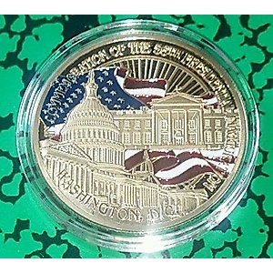 President Barack Obama Inaugural Colorized Challenge Art Coin