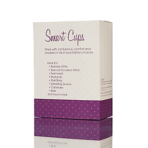 SMART CUPS Bra Pads Insert 2 Pairs Bra Inserts D/DD Cups Bra Replacement Pad Black& Nude