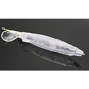 5PCS Fishing Lures Plopper Fishing Lure Whopper Popper Bass Lure 13.66g 12.7cm with Free Oval Eye Topwater Floating Rotating Tail Artificial Hard Bait Oval Eye